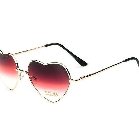 Summer Cute Heart Fashion Green Lens Ocean Beach Sunglasses On Luulla